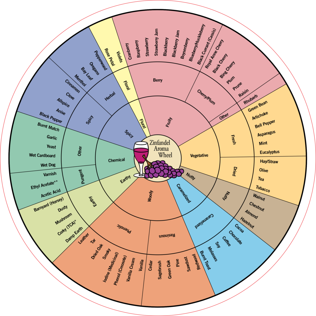 Zinfandel Aroma Wheel ZAP